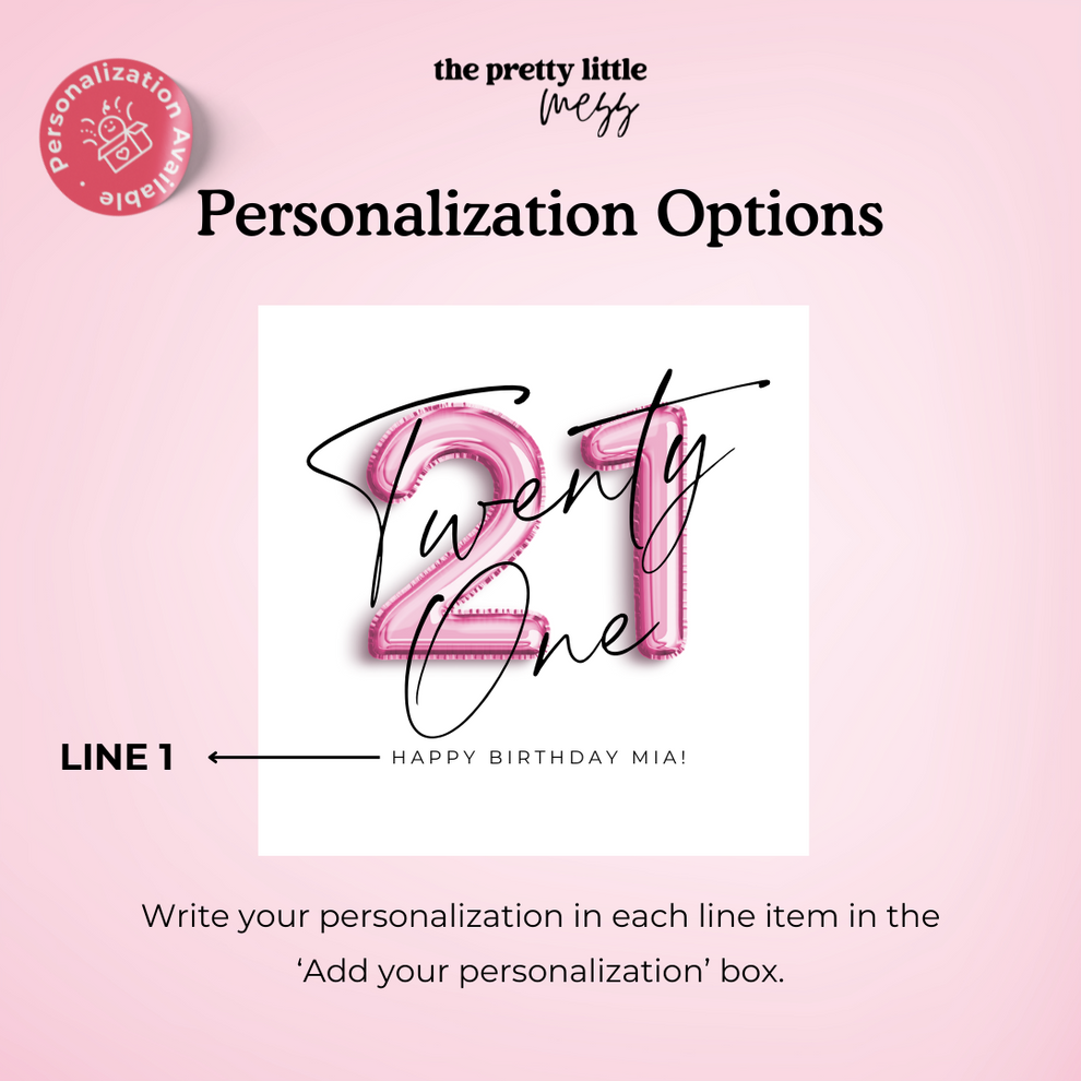 Twenty One Pink Balloons | Birthday Wine Label – theprettylittlemess